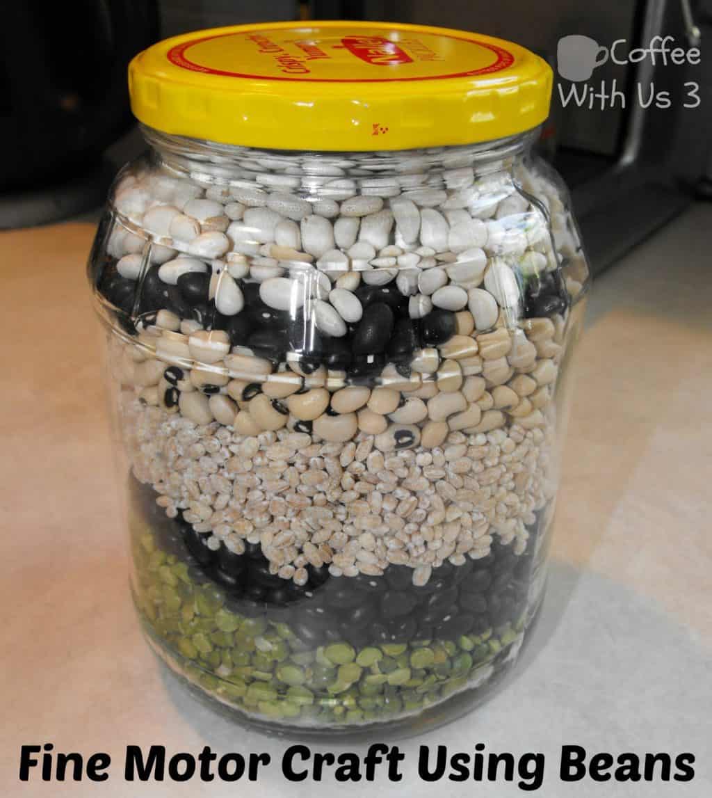 Fine Motor Craft Using Beans | Coffee With Us 3