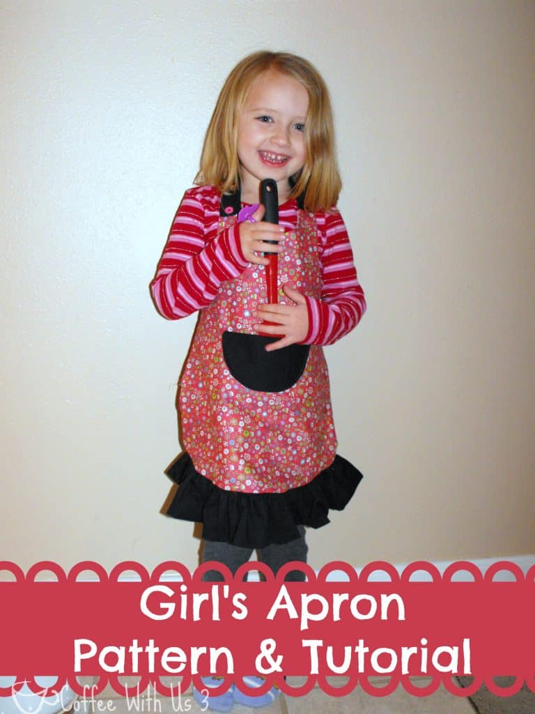 Girl's Apron Pattern and Tutorial | Coffee With Us 3
