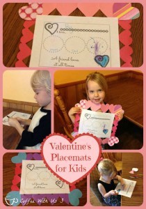 Valentines Placemats for Kids with Printable | Coffee With Us 3