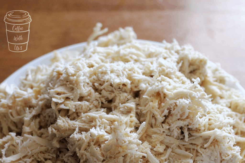 How to Shred Chicken in a KitchenAid Mixer | Coffee With Us 3